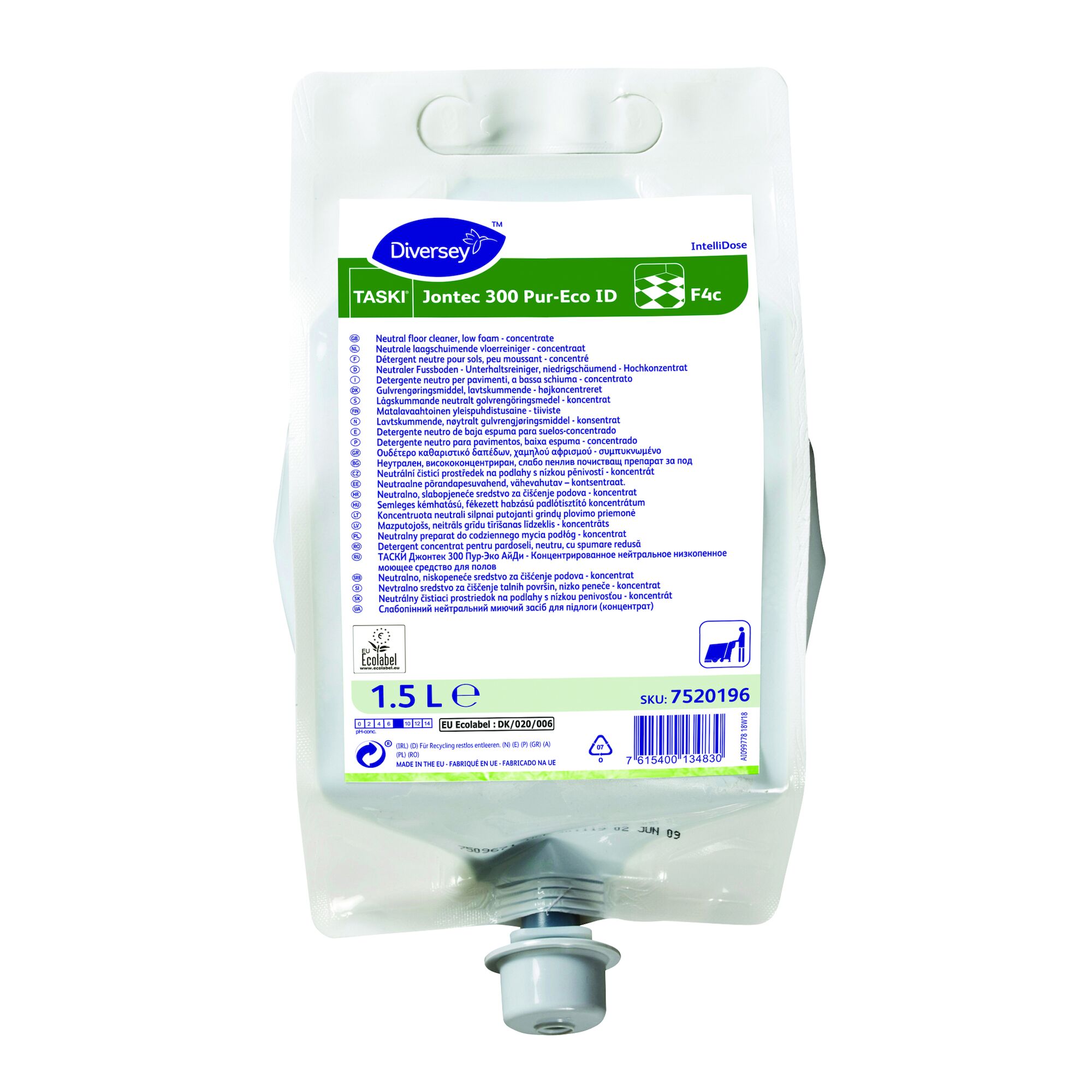 Taski Jontec 300 Pur Eco Id F4c 2x1 5l Neutral Floor Cleaner Low