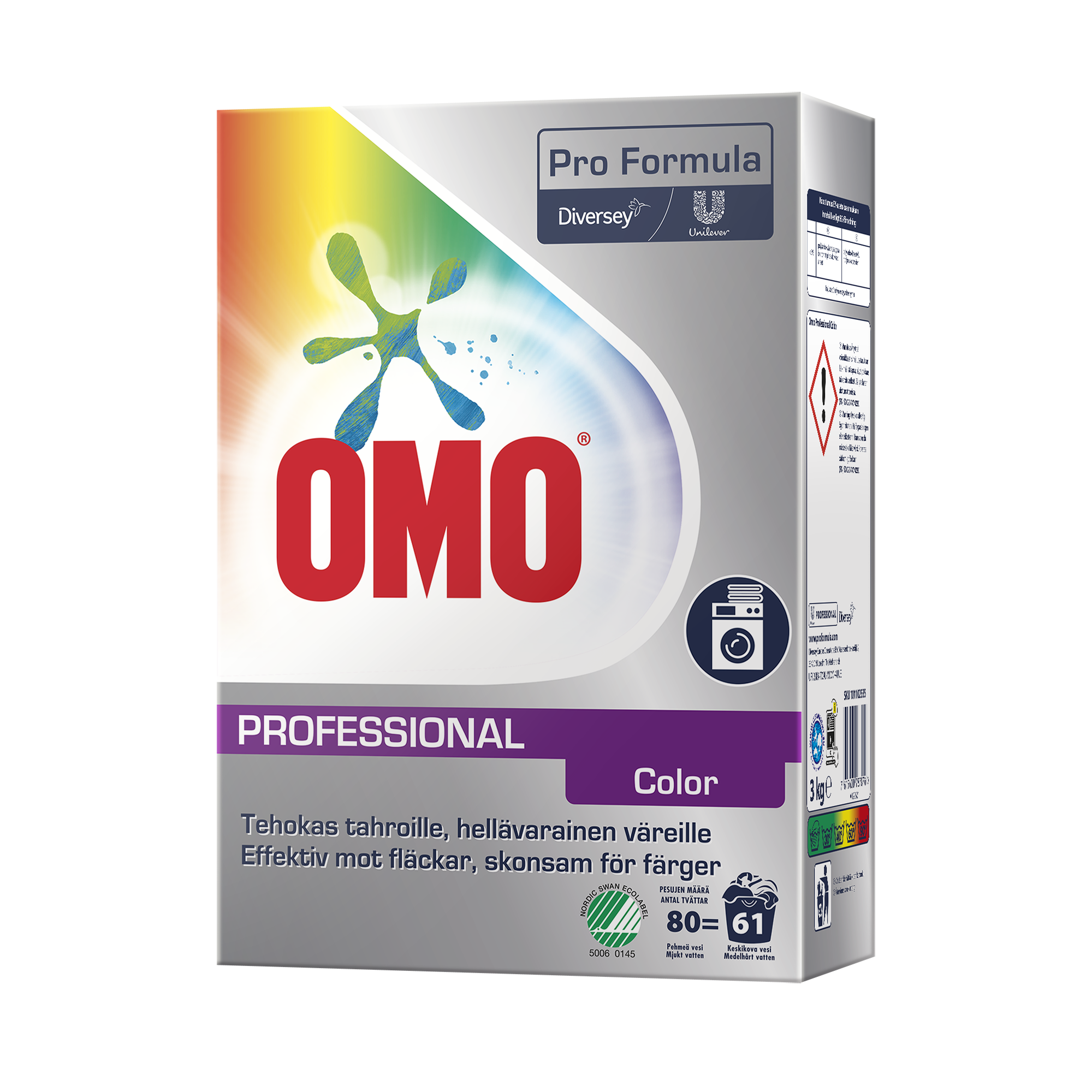 Omo Pro Formula Color pyykinpesujauhe 4x3kg | Diversey Finland